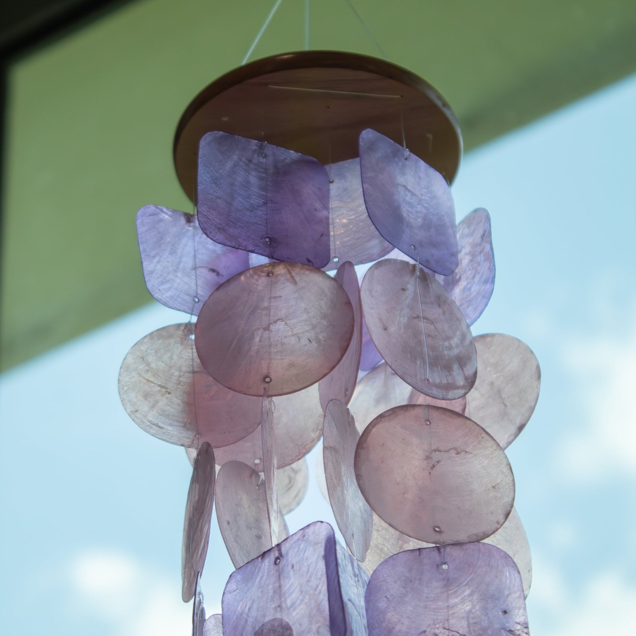 Capiz Shell Windchime- Pink & Purple — Solange & Frances