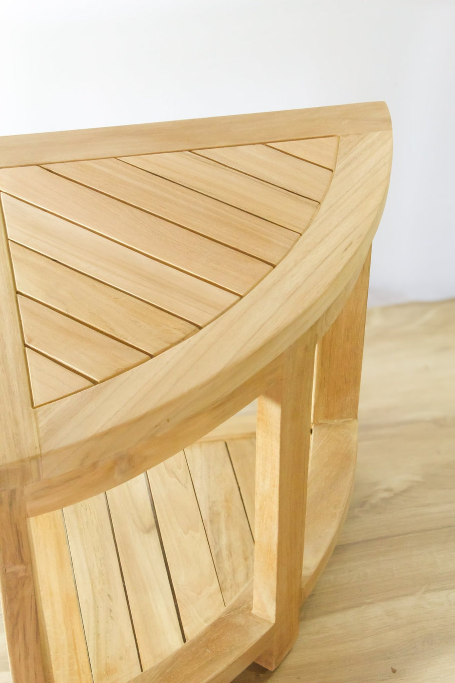 Teak Wood Corner Shower/Bathroom Bench — Solange & Frances