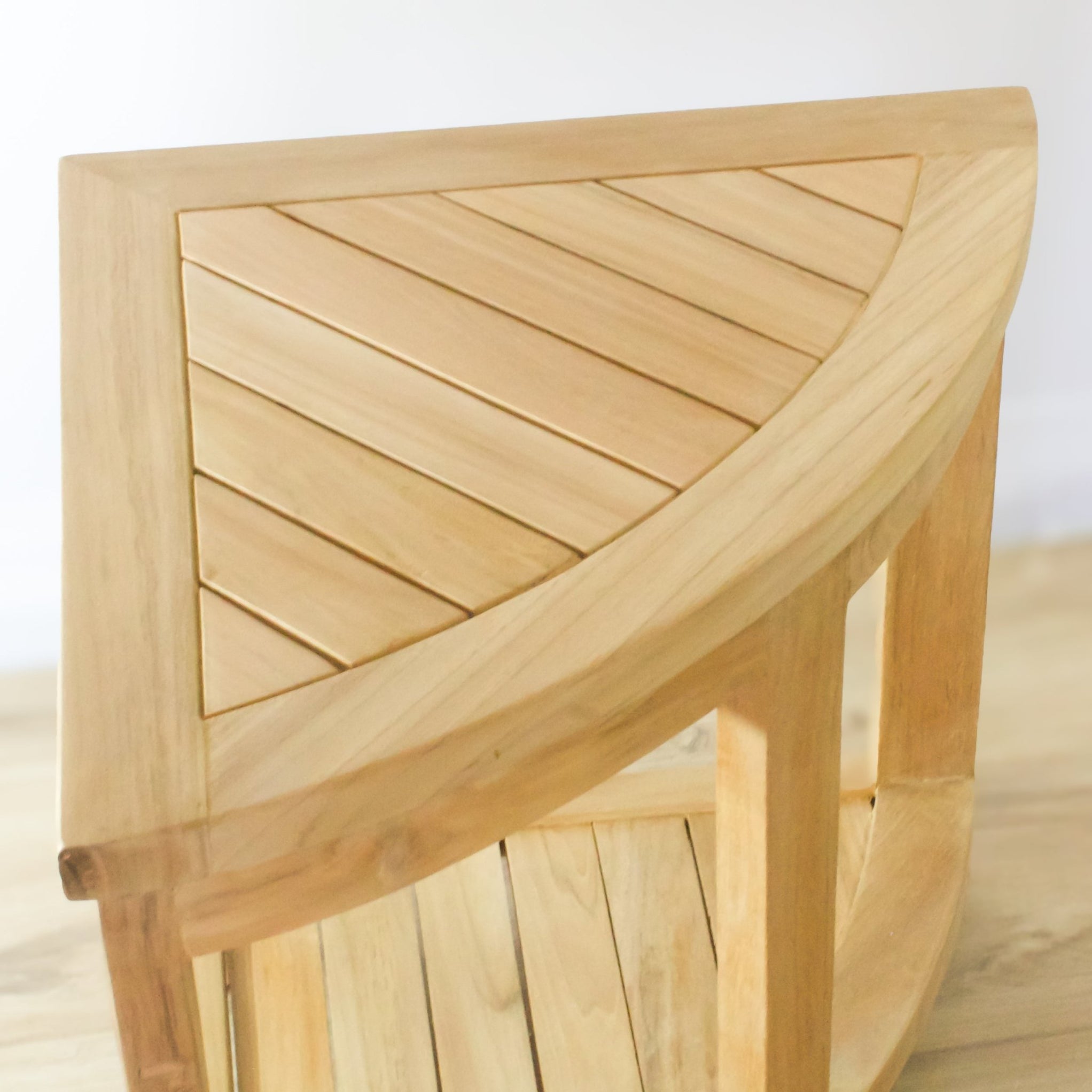 Teak Wood Corner Shower/Bathroom Bench — Solange & Frances