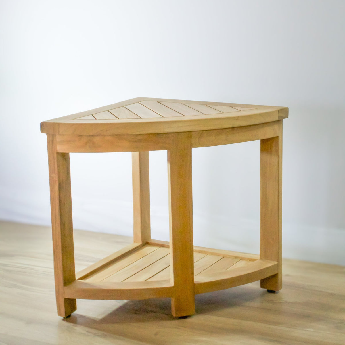 Teak Wood Corner Shower/Bathroom Bench — Solange & Frances