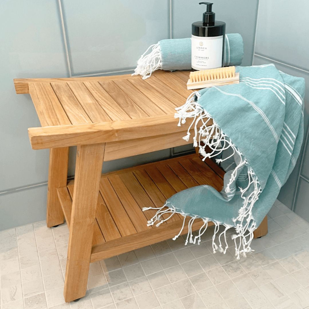 Teak Wood Lurus Shower/Bathroom Bench — Solange & Frances