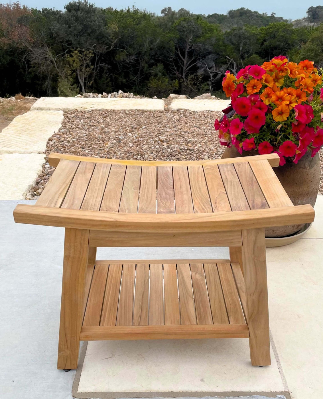 Teak Wood Lurus Shower/Bathroom Bench — Solange & Frances