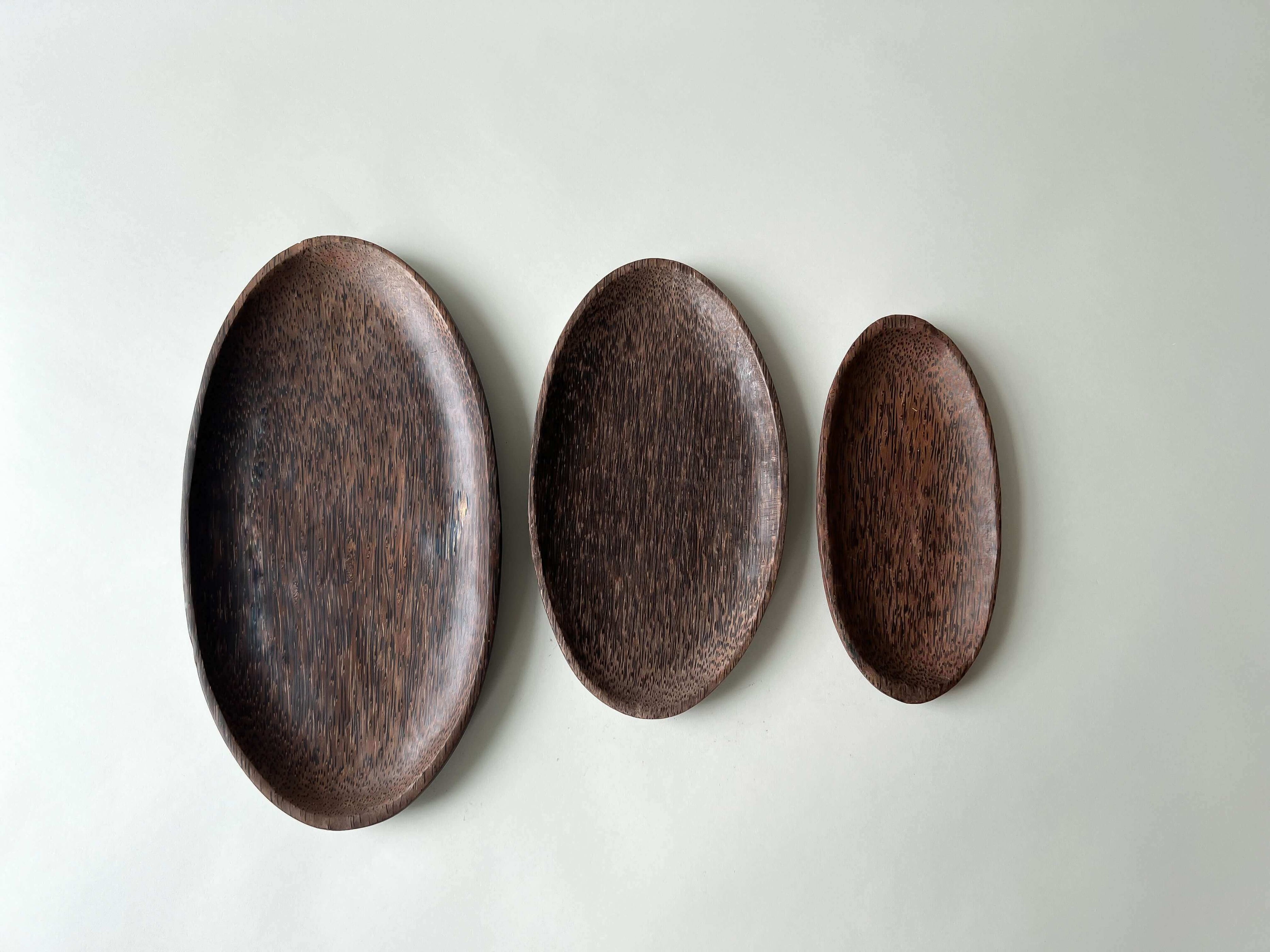 Palm Wood Oval Tray - Set of 3 — Solange & Frances