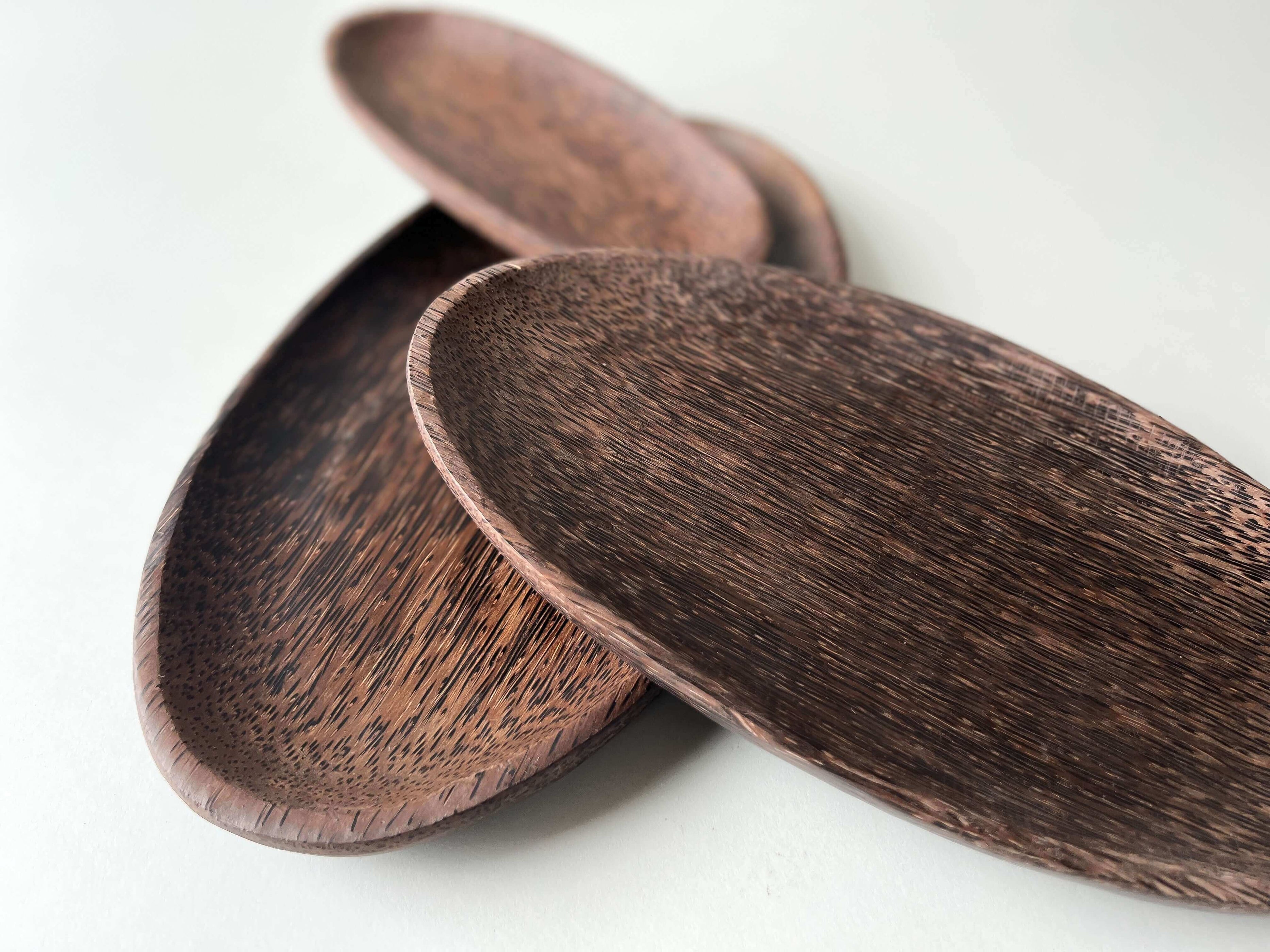 Palm Wood Oval Tray - Set of 3 — Solange & Frances